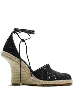 Burberry Mesh Plunge Espadrilles - Black