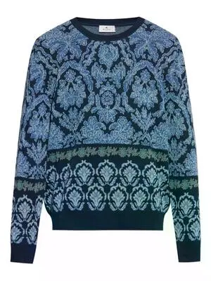 Etro Floral-pattern Sweater - Blue