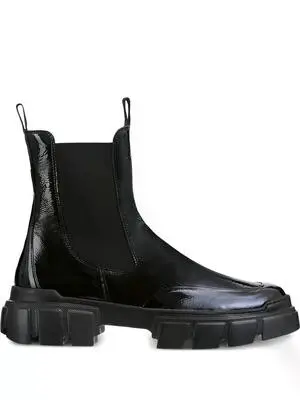 HOGL Adventure Chunky-sole Patent Ankle Boots - Black