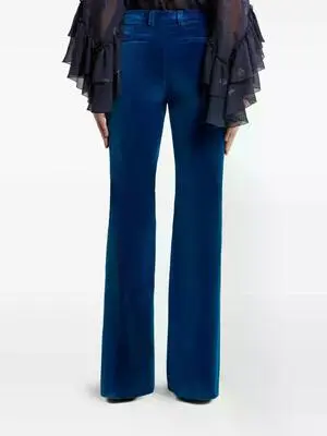 Etro Velvet Flared Trousers - Blue