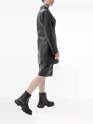 HOGL Lace-up Combat Boots With Chunky Platform Sole - Black