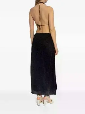 Oseree Ruched Halterneck Maxi Dress