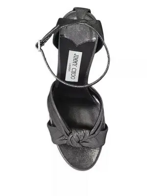 JIMMY CHOO 100mm Rosie Sandals - Grey