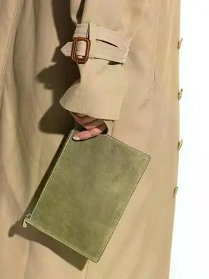 Lié Studio Lie Studio Charlie Suede Clutch - Green