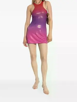 Oseree Gradient Shimmer Mini Dress