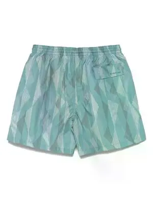 Corneliani Geometric-print Swim Shorts