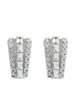 SELF-PORTRAIT Crystal-embellished Earrings - Silver