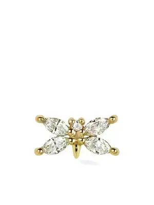 LARK & BERRY 14kt Gold Butterfly Diamond Stud Earring - Yellow
