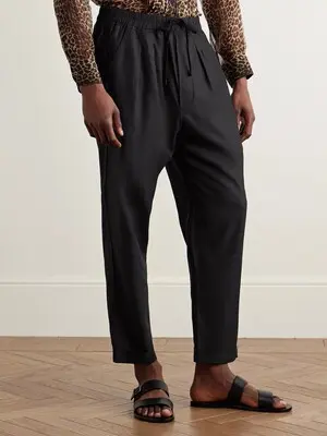 TOM FORD Straight-leg Pleated Drawstring Trousers