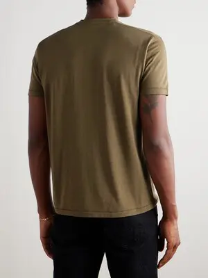 TOM FORD Lyocell And Cotton-blend Jersey T-shirt - Green