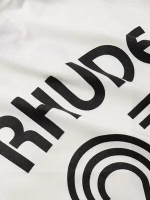Rhude Como 1907 Embroidered Printed Cotton-blend Jersey T-shirt