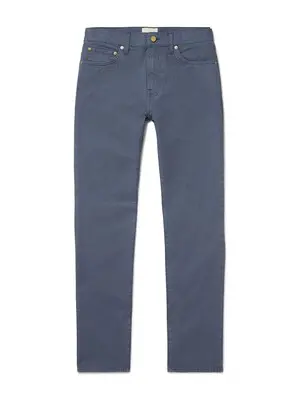 Sid Mashburn Straight-leg Cotton-blend Twill Trousers
