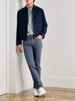 Sid Mashburn Straight-leg Cotton-blend Twill Trousers