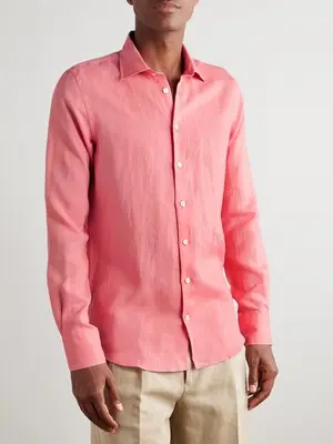 Richard James Slim-fit Linen Shirt