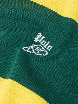 Polo Ralph Lauren Logo-embroidered Striped Cotton-jersey Rugby Shirt - Yellow