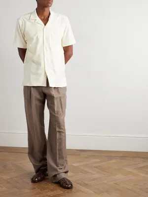 Richard James Camp-collar Cotton-terry Shirt
