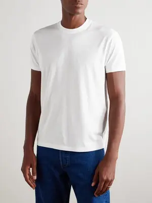 TOM FORD Slim-fit Lyocell And Cotton-blend Jersey T-shirt - White