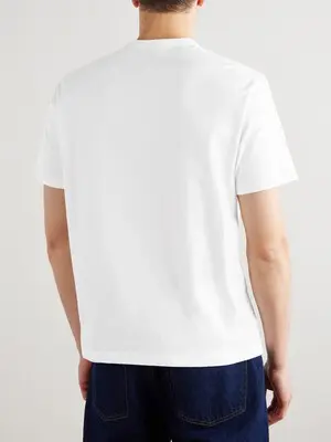 Officine Générale Three-pack Organic Cotton-jersey T-shirts - White