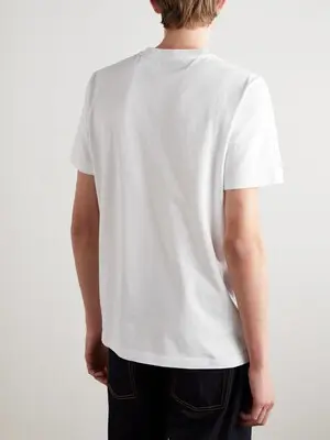 Moncler Slim-fit Logo-flocked Appliquéd Cotton-jersey T-shirt