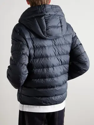 Moncler Najan Logo-appliquéd Hooded Down Jacket - Blue