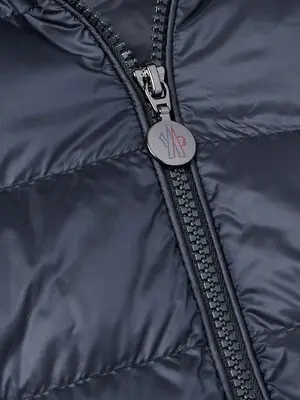 Moncler Najan Logo-appliquéd Hooded Down Jacket - Blue