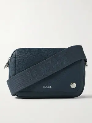 Loewe Full-grain Leather Messenger Bag - Blue
