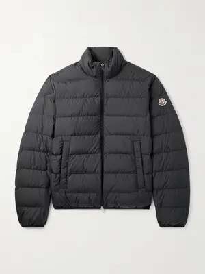 Moncler Logo-appliquéd Quilted Shell Down Jacket - Black