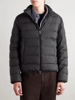 Moncler Logo-appliquéd Quilted Shell Down Jacket - Black