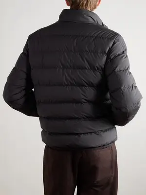 Moncler Logo-appliquéd Quilted Shell Down Jacket - Black