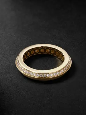 Jacquie Aiche Knife Edge 14-karat Diamond Ring