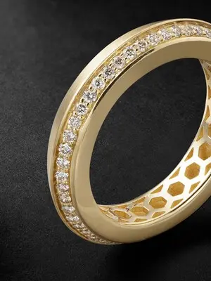 Jacquie Aiche Knife Edge 14-karat Diamond Ring