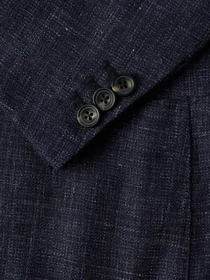 J. MUESER Slim-fit Linen, Virgin Wool And Silk-blend Blazer
