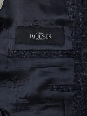 J. MUESER Slim-fit Linen, Virgin Wool And Silk-blend Blazer