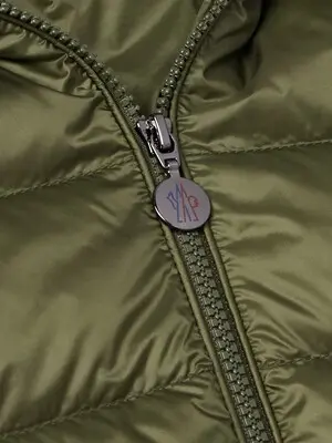 Moncler Najan Logo-appliquéd Quilted Shell Hooded Down Jacket - Green