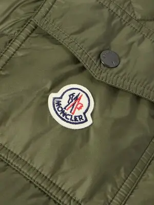 Moncler Najan Logo-appliquéd Quilted Shell Hooded Down Jacket - Green