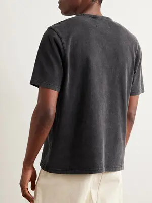CORRIDOR Garment-dyed Cotton-jersey T-shirt - Black
