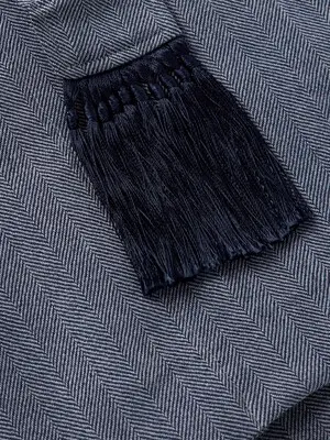Derek Rose Lincoln 11 Belted Herringbone Wool Robe