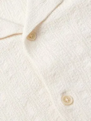 CORRIDOR Convertible-collar Striped Cotton Shirt