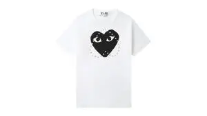 Play Comme Des Garcon Red Heart Studs Tee Shirt