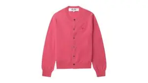 Play Comme Des Garcon Small Heart Emblem Cardigan - Pink