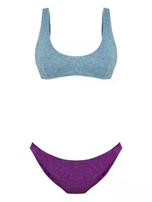 Oseree Glitter-detailing Bikini - Blue