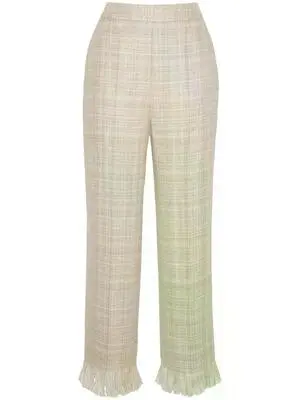 Adam Lippes Fringed Linen Trousers
