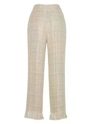 Adam Lippes Fringed Linen Trousers