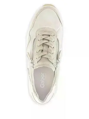 Gabor Metallic-finish Suede Sneakers