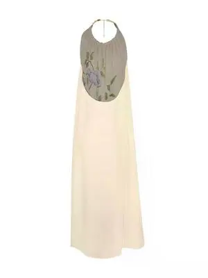 Adam Lippes Floral-print Silk Ankle-length Dress