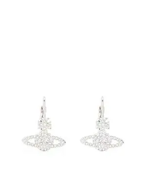 VIVIENNE WESTWOOD Grace Orb Crystal Drop Earrings - Silver