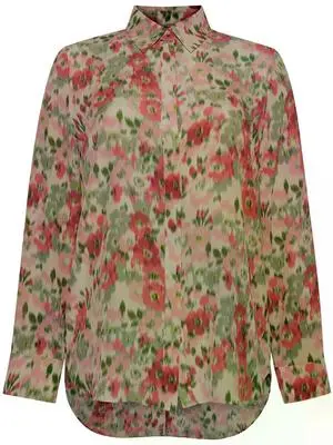 Adam Lippes Floral-print Silk Shirt