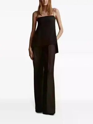 Adam Lippes Fringed Silk Vest Top