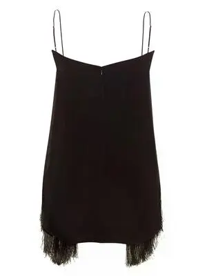 Adam Lippes Fringed Silk Vest Top