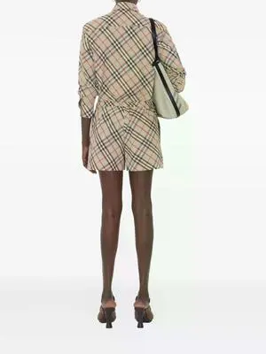 Burberry Checked Cotton Shorts